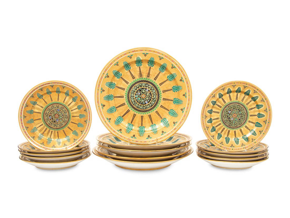 A Group Of Russian Porcelain Plates From The Kremlin Service Auction