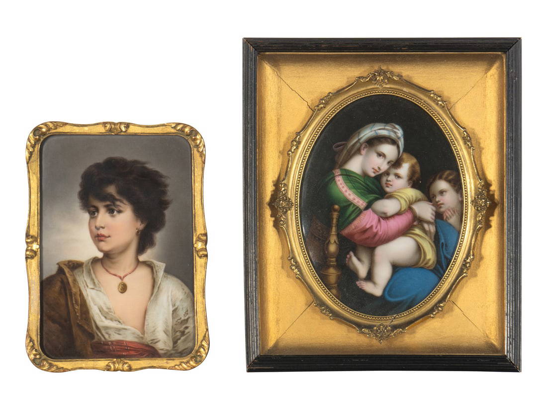 Two Continental Porcelain Plaques After Raphael And Gustav Karl Ludwig ...