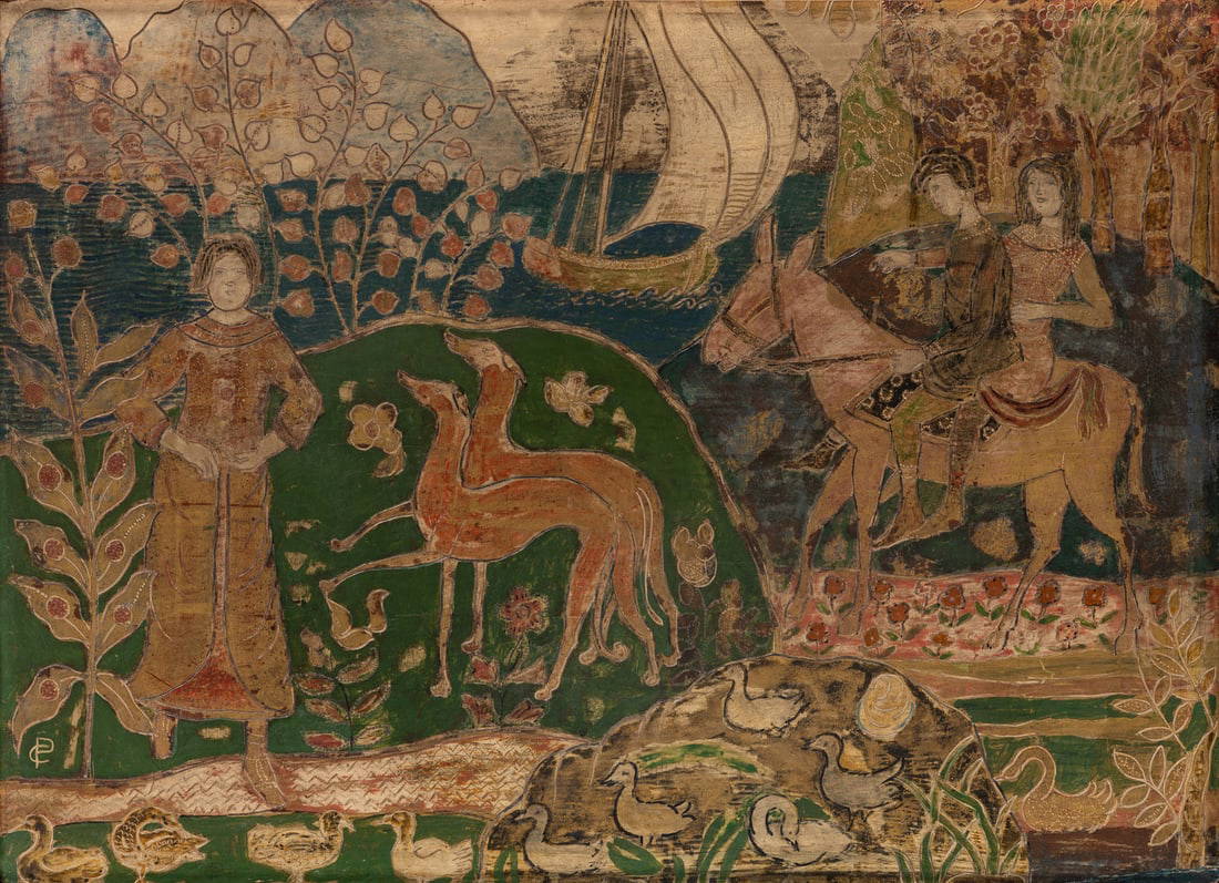 Charles Prendergast (american, 1858-1924) Fantasy With Three Figures ...