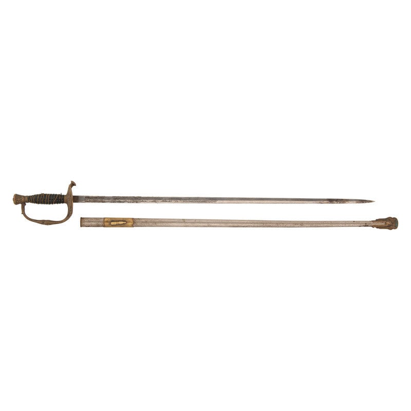 U.s. Model 1860 Staff & Field Officers Sword Of Capt. Francis Vinton ...