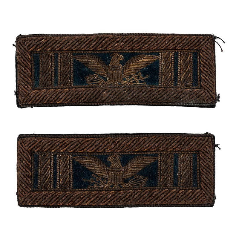 Rare Combination Captain's Bars And Colonel's Eagles Pin Back Shoulder ...