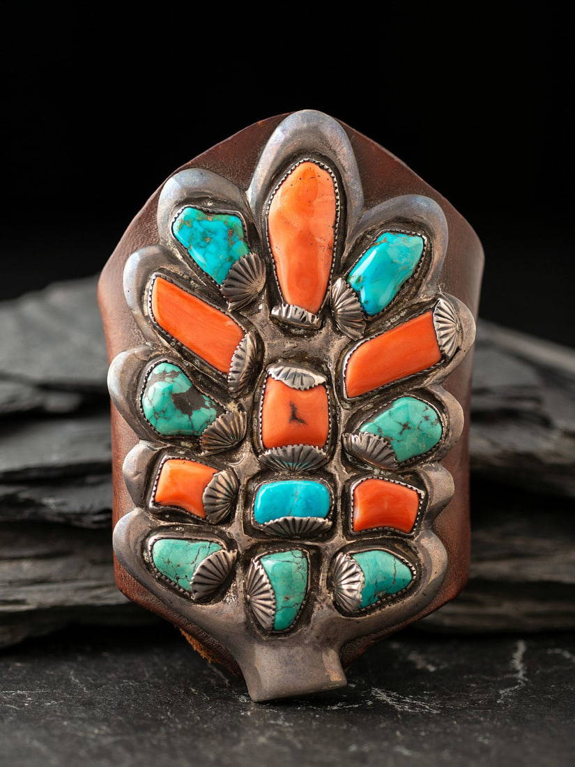 Dan Simplicio, Attributed (zuni, 1917-1969) Large Ketoh, With Turquoise ...