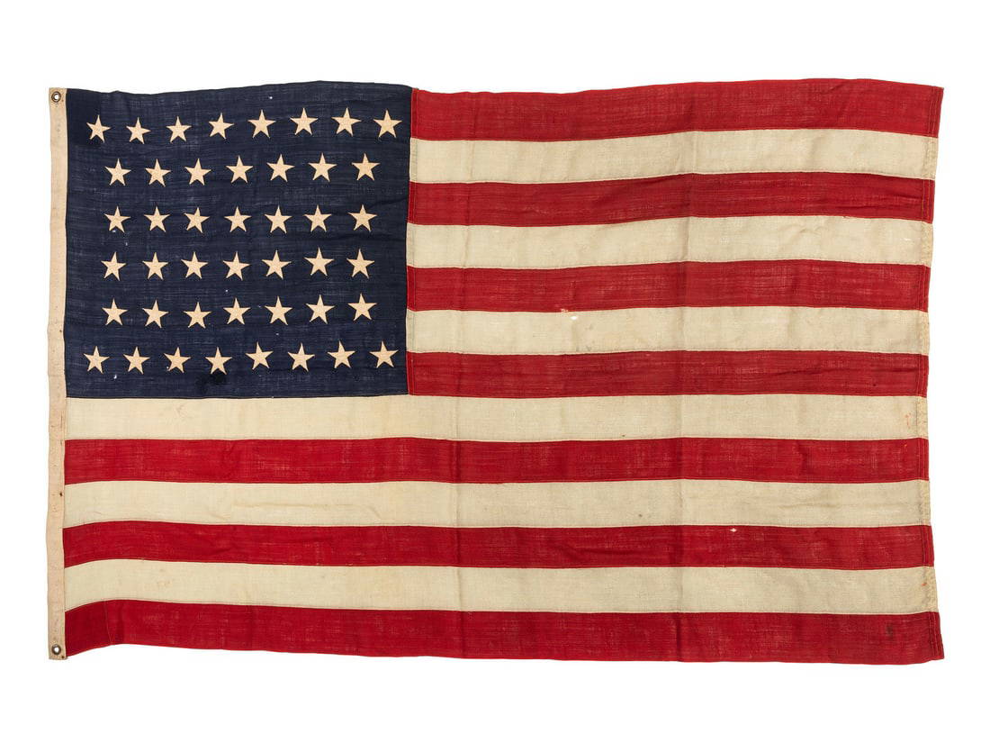 [flags]. 44-star American Flag. Ca 1891-1896. Auction