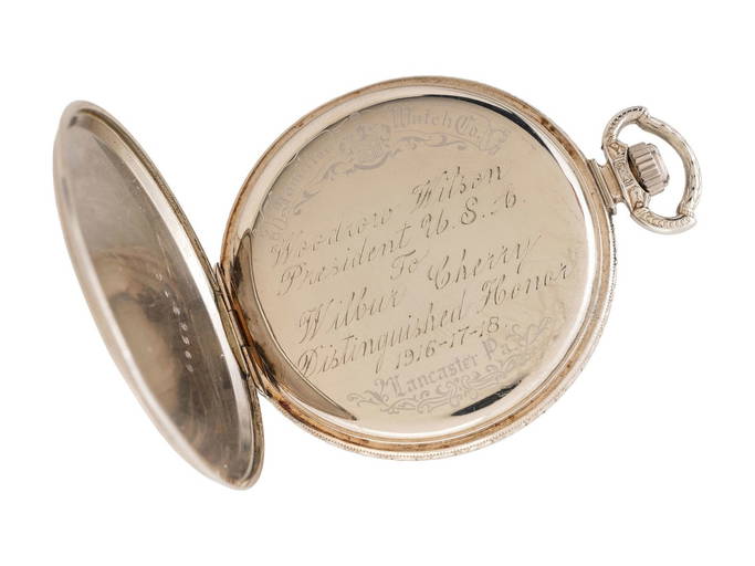 [politics]. Pocket Watch Presented By Woodrow Wilson.