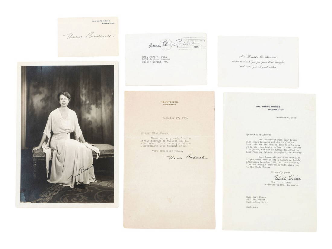 [politics]. A Collection Of Signatures Of First Ladies, Incl. Helen ...