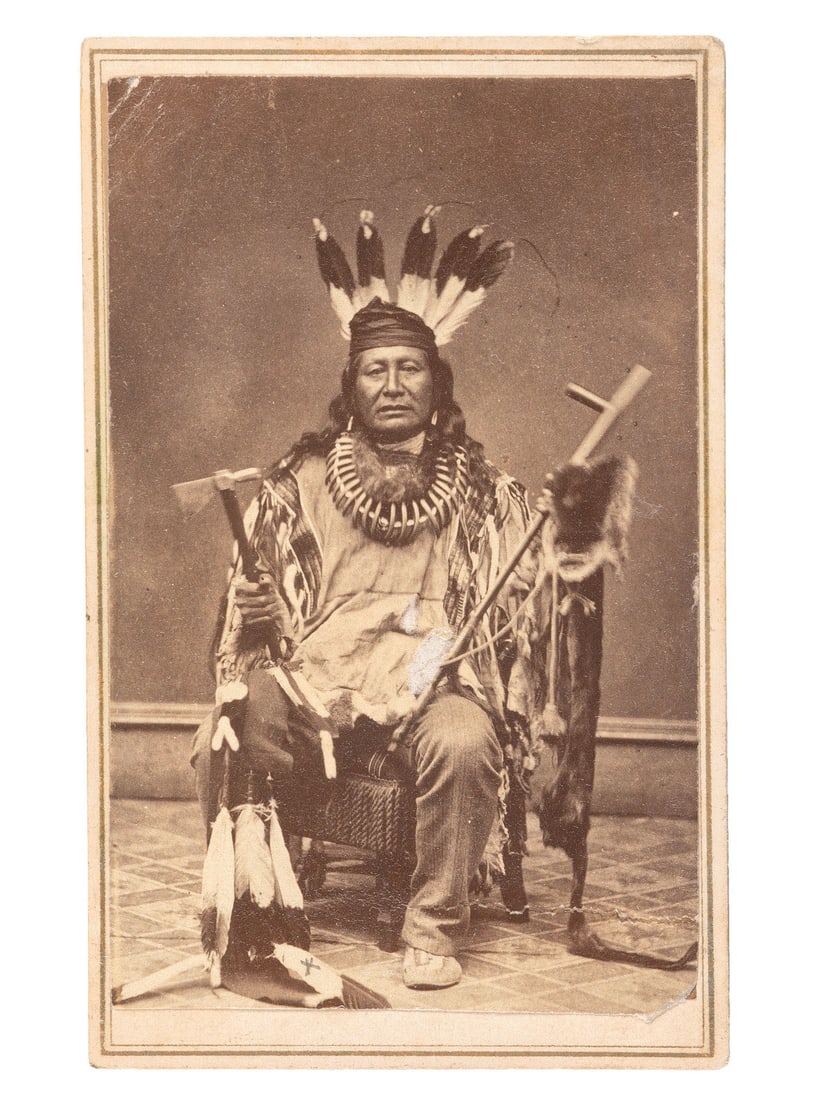 [native Americans]. Cdv Of Rushing Bear, Or Son-of-the-star, Hereditary ...