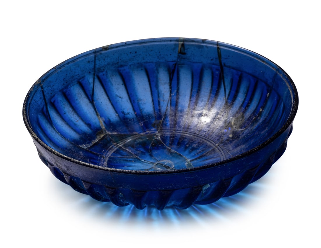 A Roman Glass Ribbed Bowl Auction