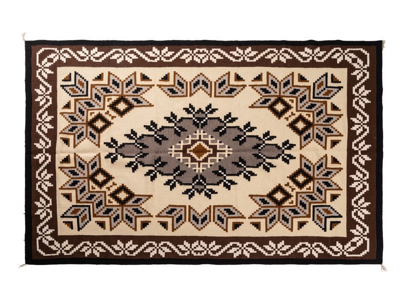 Sharon Curley (diné, 20th Century) Navajo Two Grey Hills Weaving / Rug