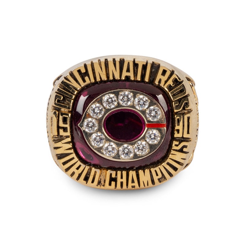 A 1990 Cincinnati Reds World Championship Salesman's Sample Ring, Auction