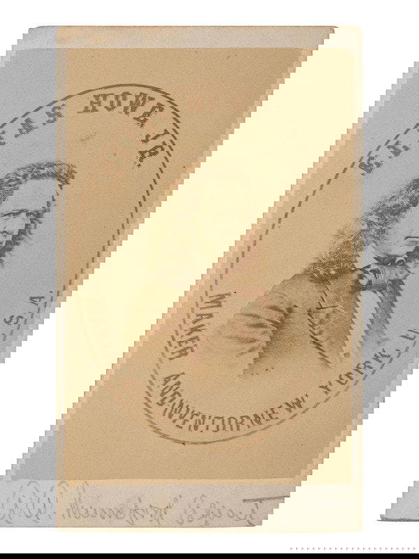 [early Photography]. Advertising Cdv For American Inventor Elias Howe ...