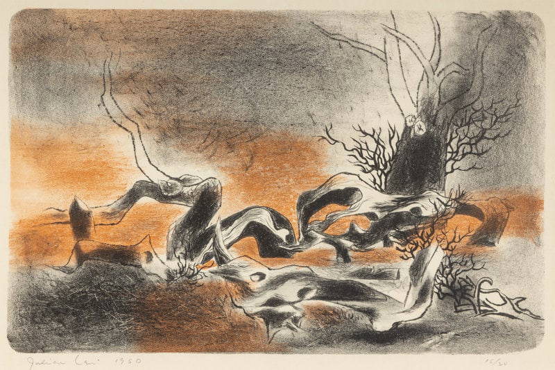 Julian Levi (american, 1900-1982) Surrealistic Landscape, 1950 Auction