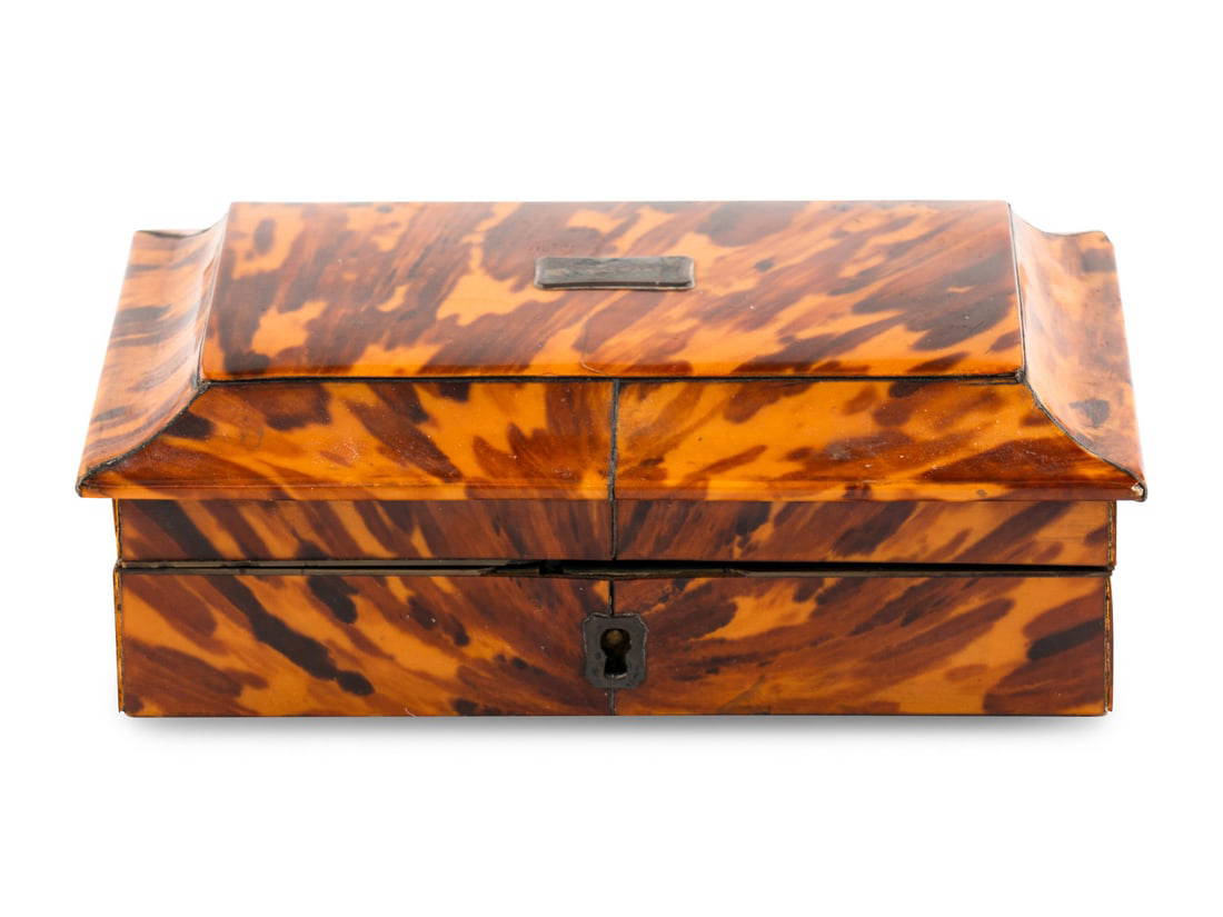 A Regency Tortoise Shell Jewelry Box Auction