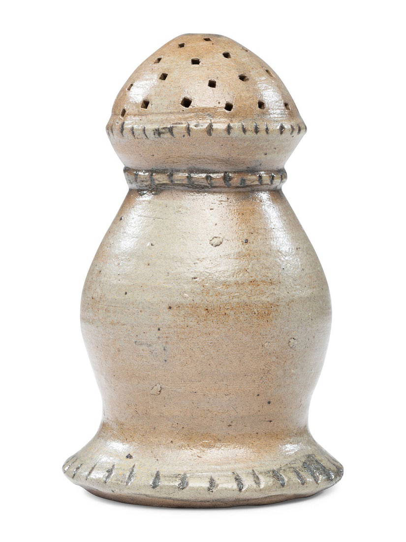 A Very Rare Stoneware Salt Or Muffineer Auction