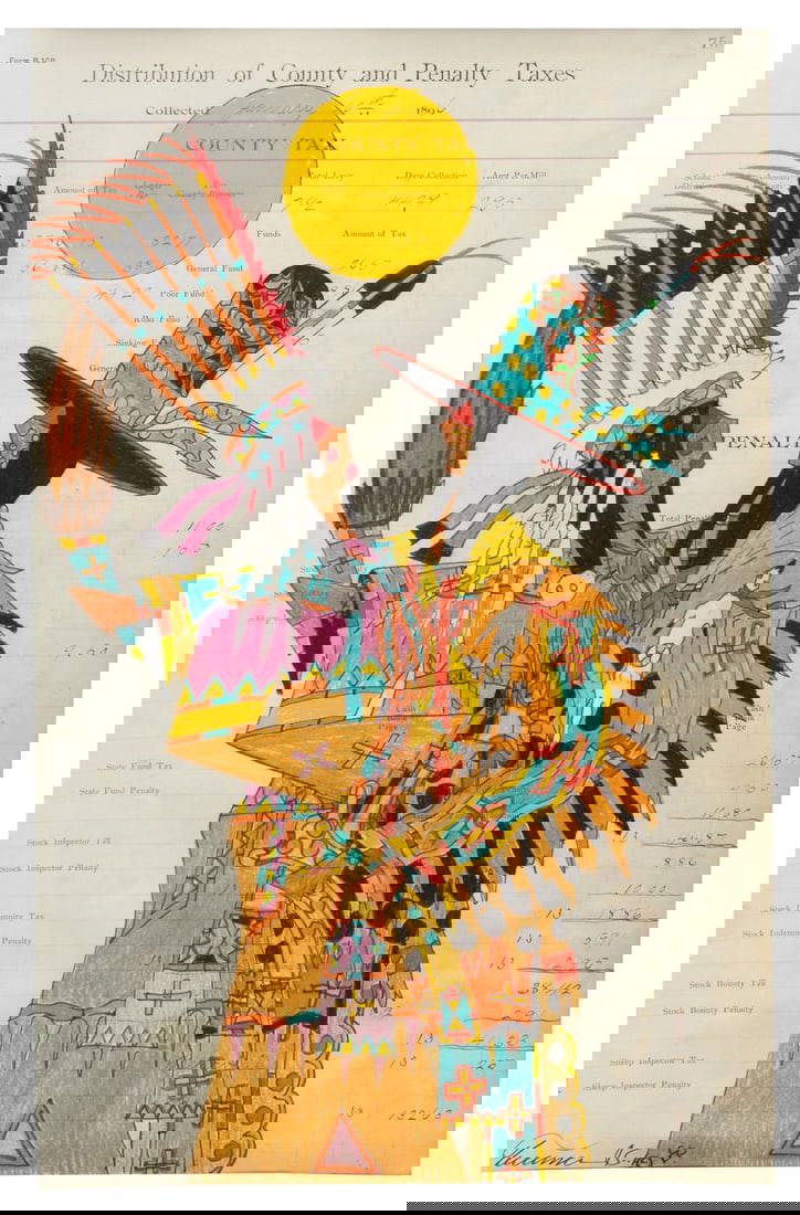 Terrance Guardipee (blackfeet, 21st Century) Untitled, Courting Scene ...