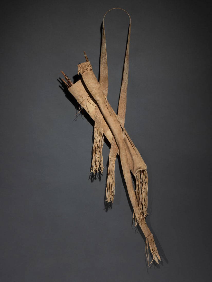 Apache Buffalo Hide Bowcase And Quiver, With Sinew-backed Recurve Bow ...
