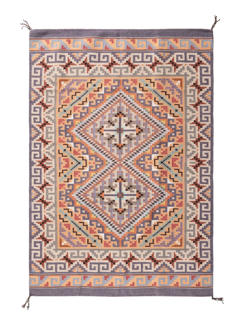 Ruby Watchman (diné, 20th Century) Navajo Burntwater Weaving / Rug Auction