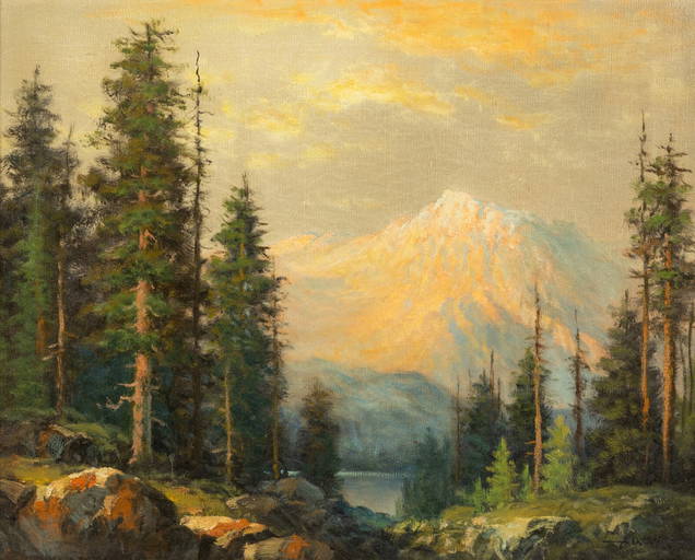 A.d. Greer (american, 1904 1998) Mountain Scene