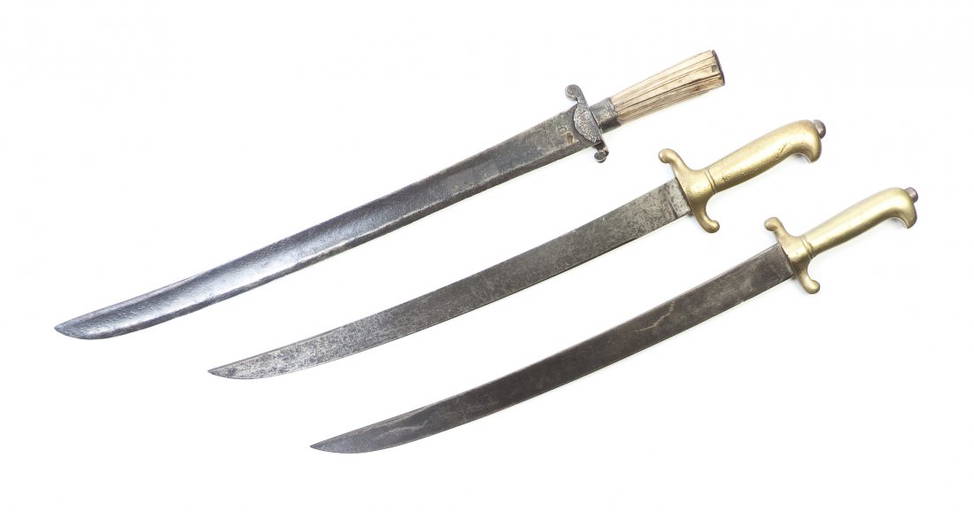 Three Short Swords, Length Of Longest 25 1/4 Inche