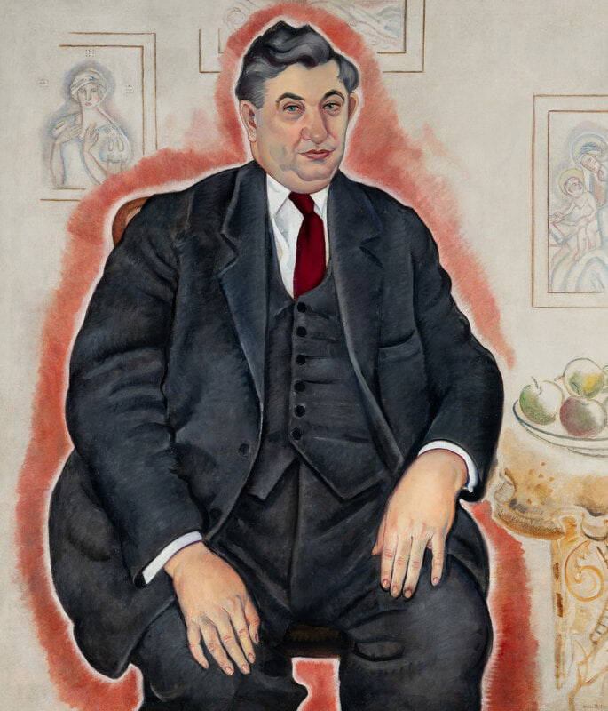 Macena Alberta Barton (american, 1901-1986) Portrait Of Clarence Joseph Bulliet, C. 1933 Auction