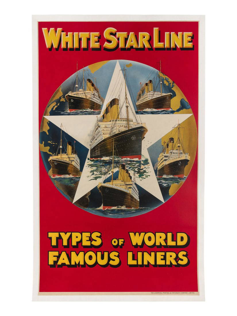 [rms Titanic]. White Star Line: Types Of World Famous Liners. Liverpool ...