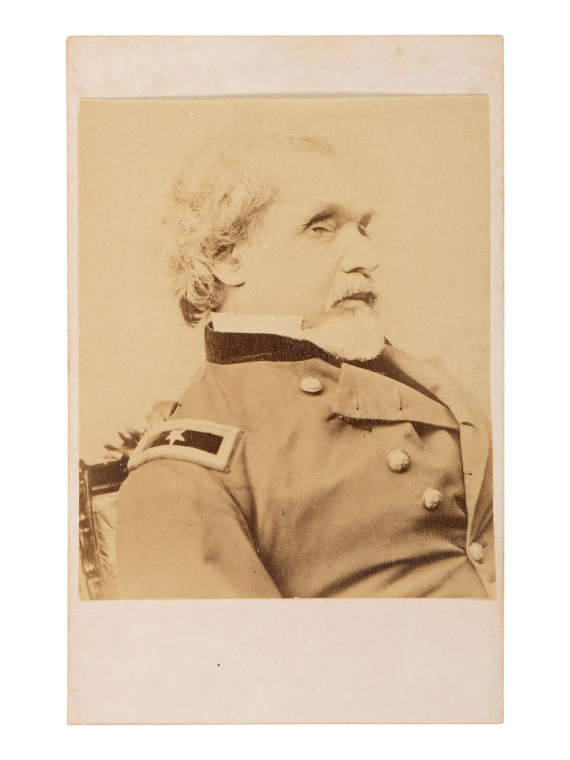 [civil War - Gettysburg]. Cdv Of General Gabriel Paul, Blinded At ...