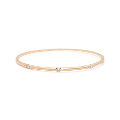 Anna Sheffield, Rose Gold And Diamond 'celestine' Bangle Bracelet