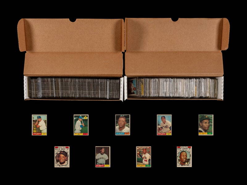 A Complete Set Of 1961 Topps Baseball Cards (587/587) Including Sgc ...