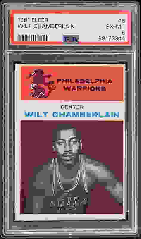 A 1961 Fleer Wilt Chamberlain Rookie Basketball Card No. 8 (psa 6 Ex-mt ...