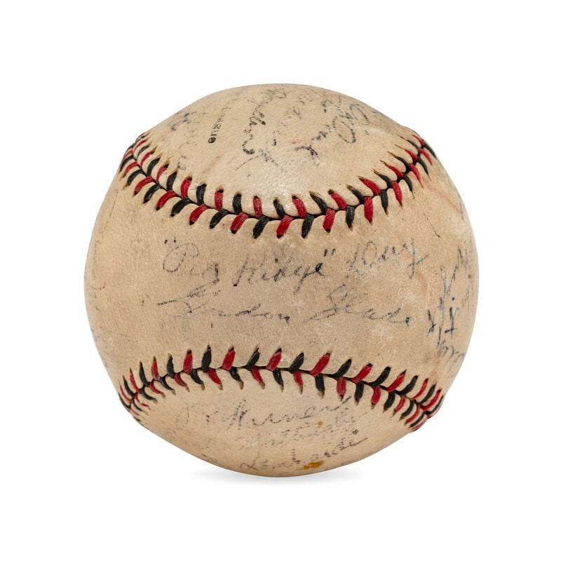 A 1931 Brooklyn Robins Team Signed Autograph Baseball (beckett ...