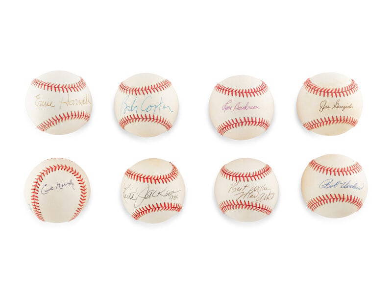 A Group Of Hall Of Fame Broadcaster Signed Autograph Baseballs (beckett ...