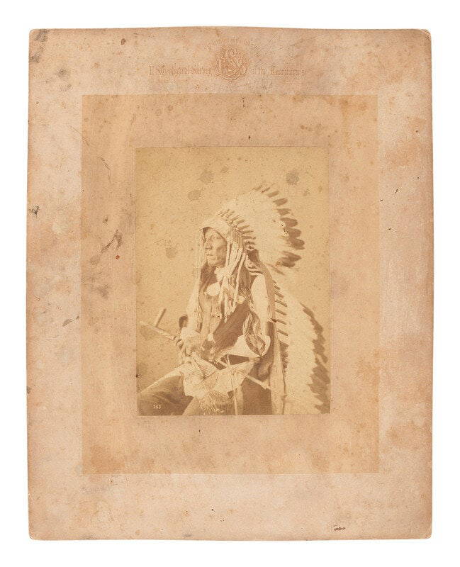 [native Americans]. [gardner, Photog.] Blackfoot Sioux Chief. Hayden ...