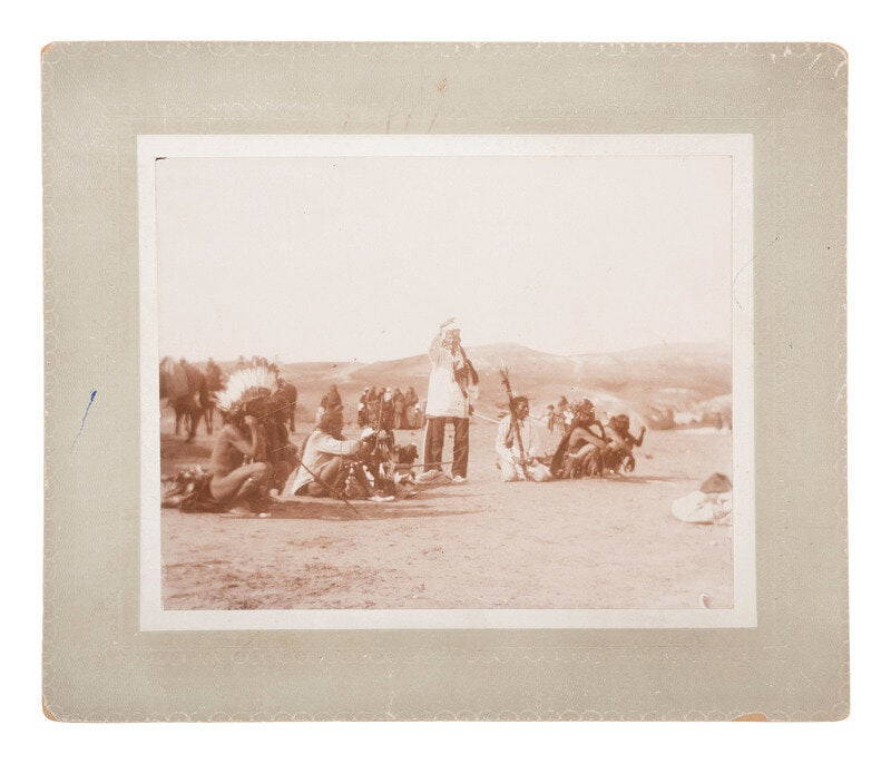 [native Americans]. 2 Photographs Of Rosebud Indian Reservation, South ...