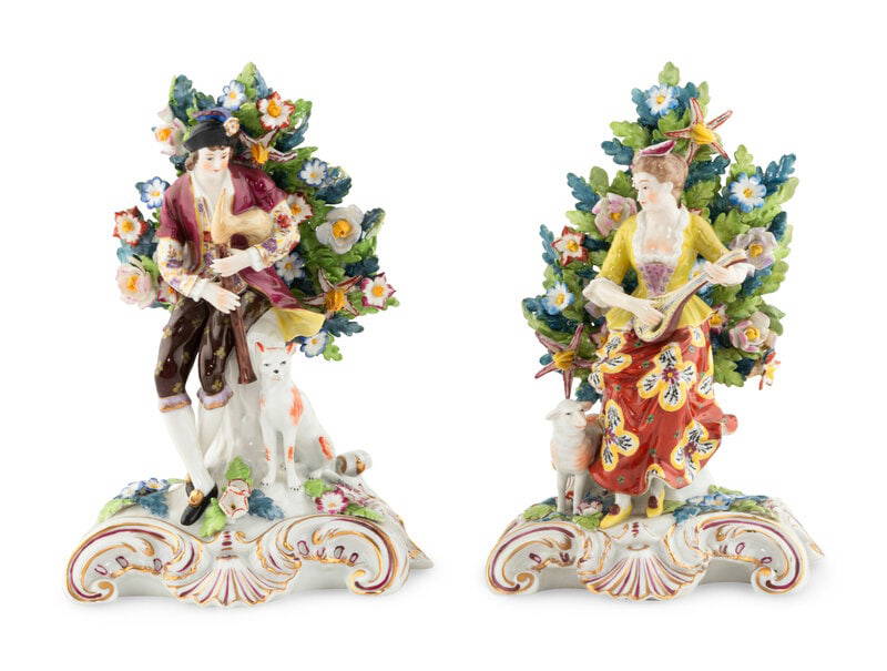 A Pair Of Chelsea Porcelain Figures Auction