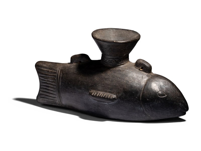A Chimu Blackware Fish Vessel Auction
