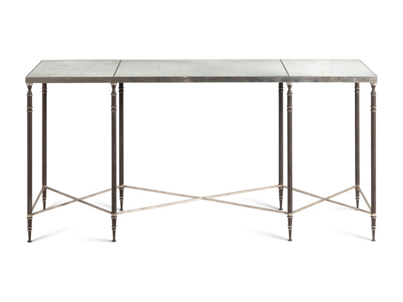An Ebanista Yves Mirrored Iron Console Table Auction