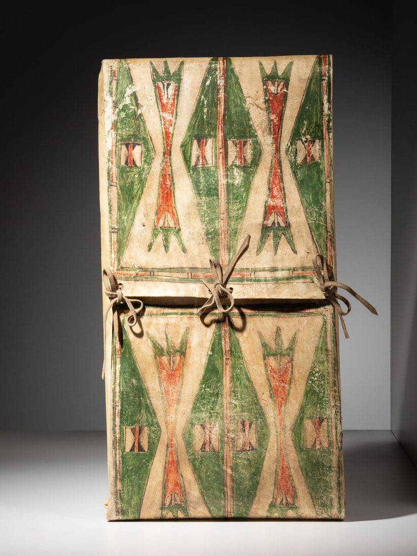 Cheyenne Painted Parfleche Envelope Auction