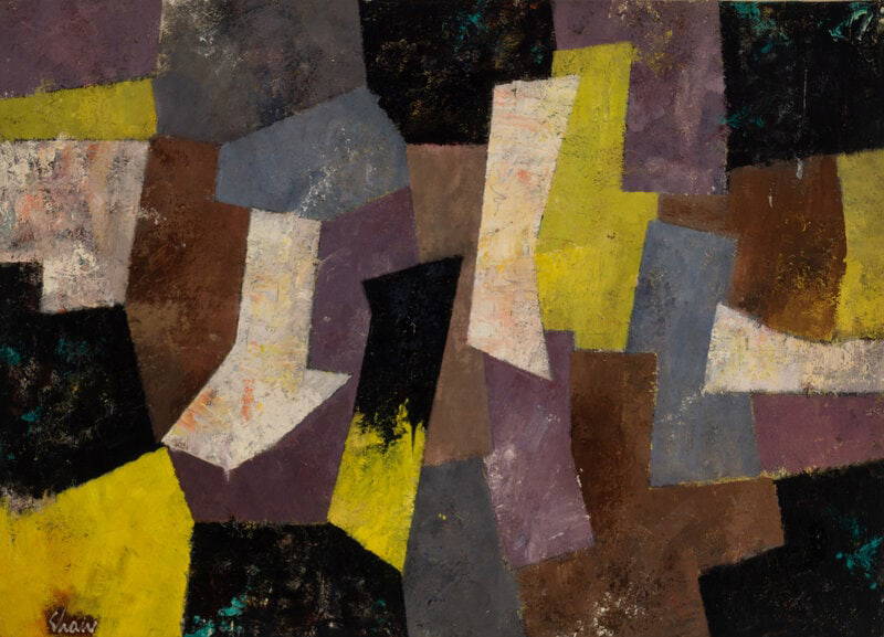 Charles Green Shaw (american, 1892-1974) Harmony In Broken Colors, 1954 ...