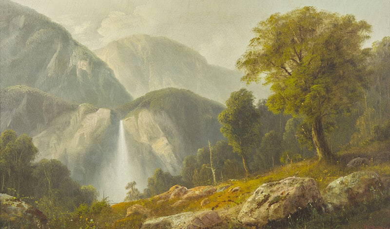 Gunther Hartwick (american, 1817-1899) Expansive Mountain Landscape Auction