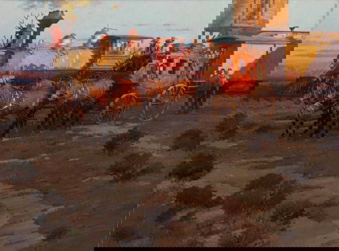 Robert Pummill (american, B. 1936) Mules And The Iron Horse, 1991