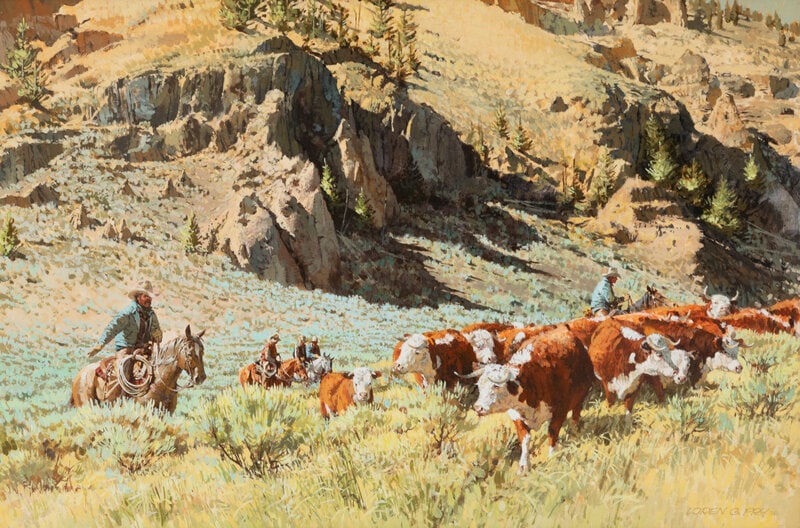 Loren G. Fry (american, B. 1924) South Fork Of The Shoshone, 1980 Auction