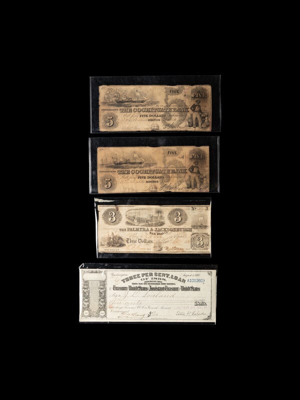 [obsolete] A Group Of Three Obsolete Banknotes Auction
