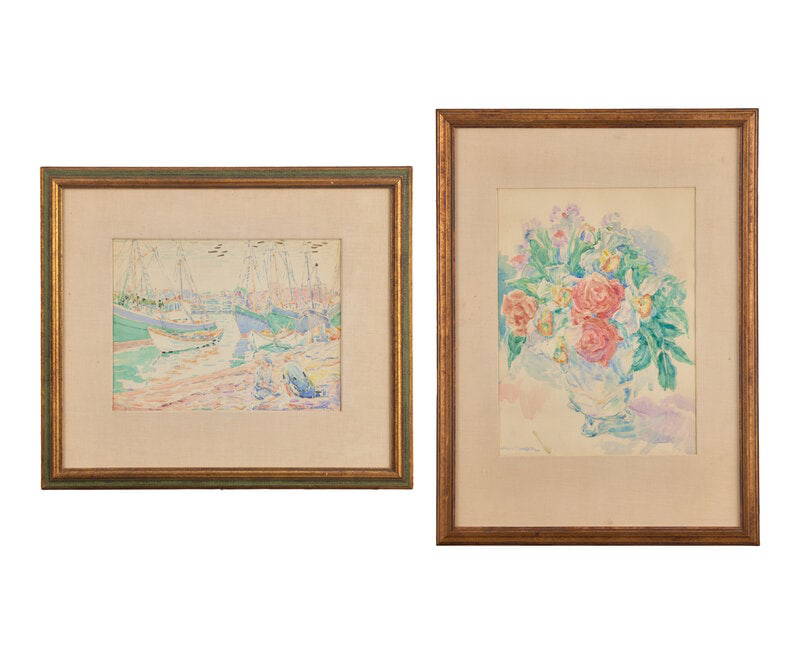 William Malherbe (french, 1884-1952) Study For Marblehead Harbor ...