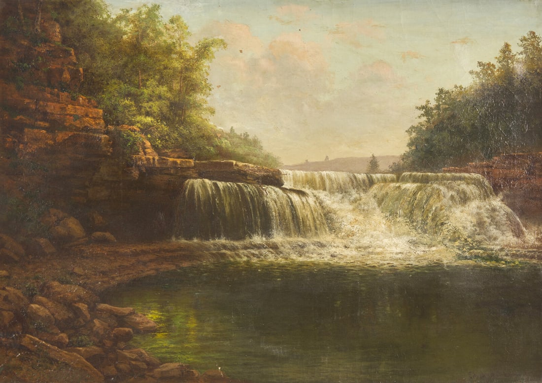 Edmund Darch Lewis (american, 1835-1910) The Devasego Falls, 1892 Auction