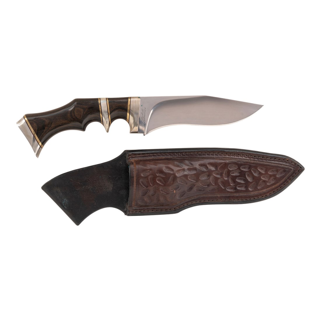 Bill Luckett Prototype Black Widow Knife With Sheath Auction