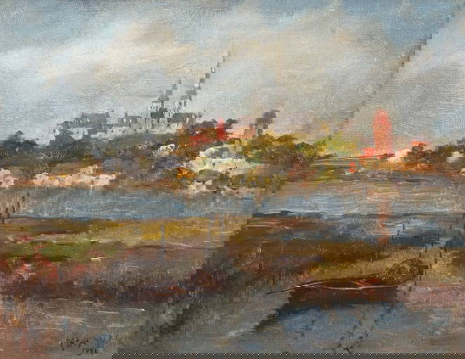 Max Weyl (american, 1837 1914) View Of Georgetown, 1902