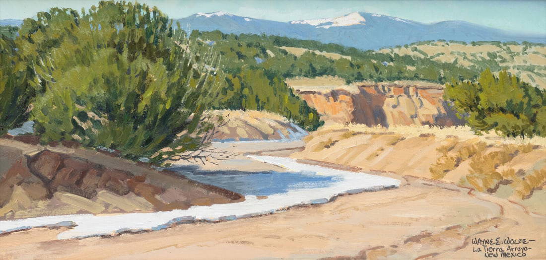 Wayne Wolfe (american, B. 1944) La Tierra Arroyo - New Mexico, 1978 Auction