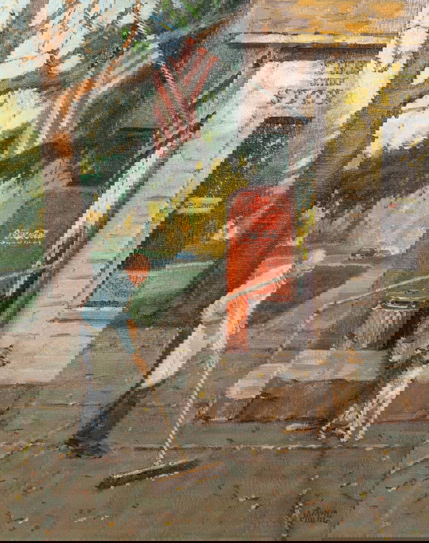 Wayne Wolfe (american, B. 1945) The Little Store Auction