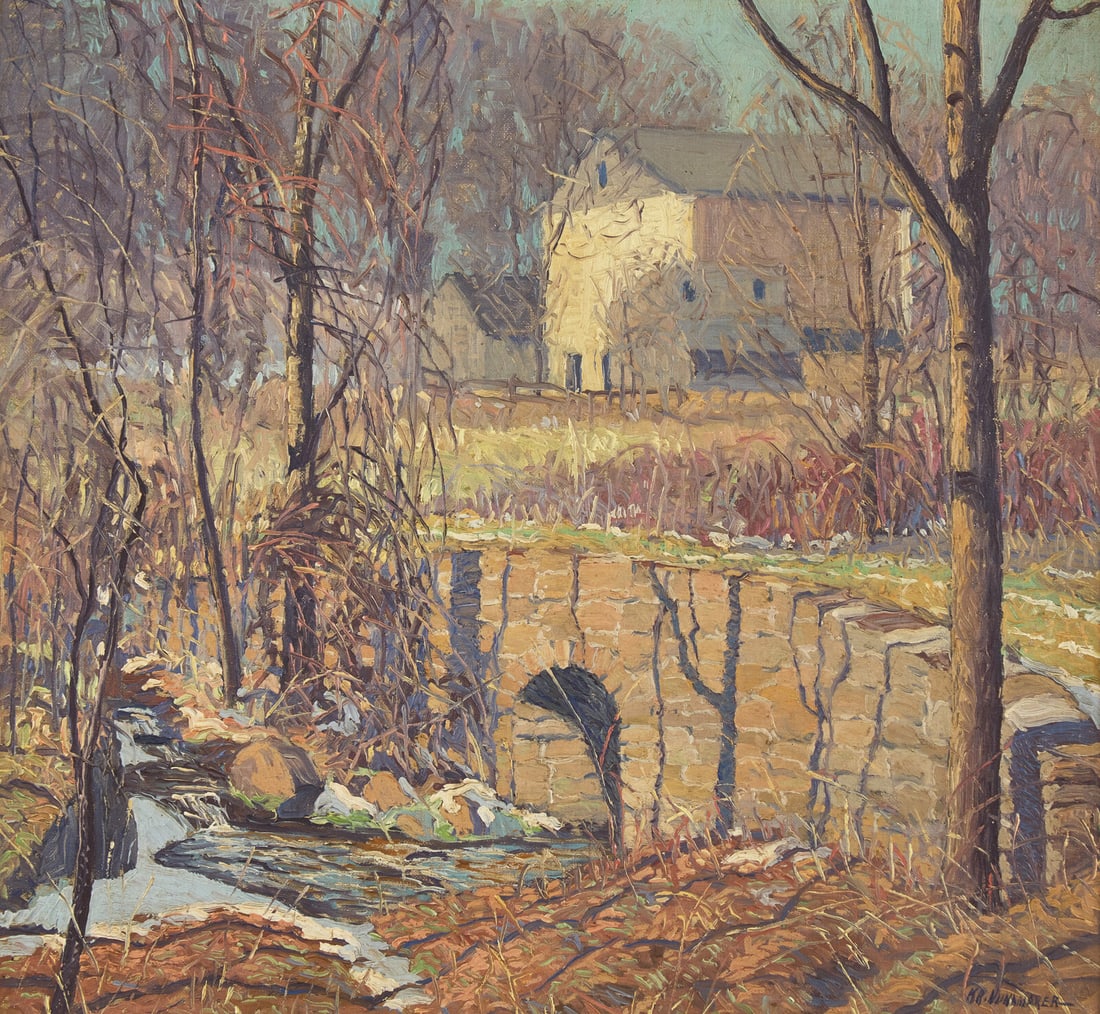 Kenneth Nunamaker (american, 1890-1957) Centre Bridge (in The Fall ...