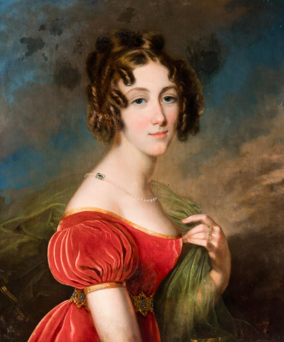 British School, Early 19th Century, Portrait Of A Woman, Purported To ...