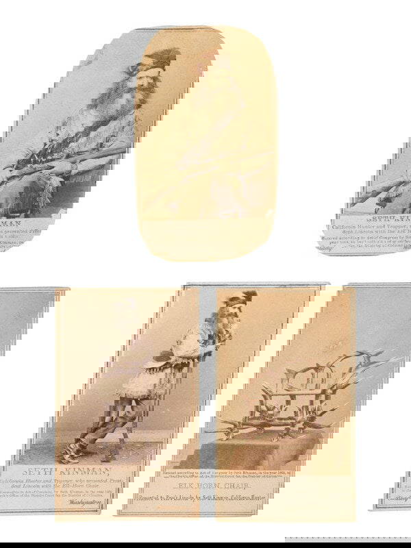 [lincoln, Abraham (1809-1865)]. 3 Cdvs Of Seth Kinman And His Famous ...